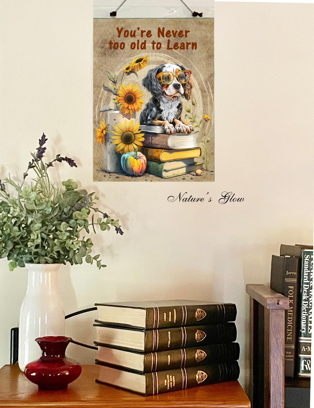 School Poster for Kids Acrylic Frame Wall Art, Never Too Old to Learn ...