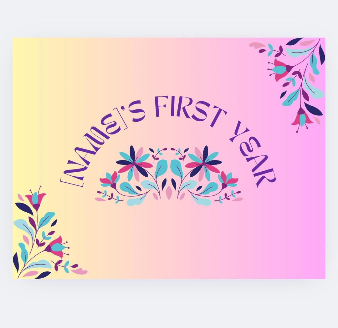 Editable Baby’s First Year Calendar Book Template - Etsy