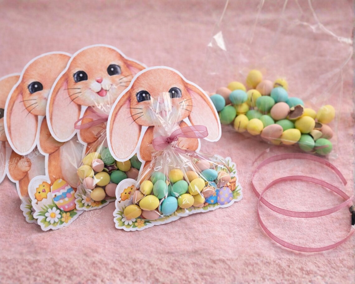 Original Easter Bunny Treat Holder Card Set – Classroom Easter Favors ...