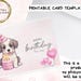 Printable Dog Birthday Card, Printable Birthday Card CANVA, Digital ...