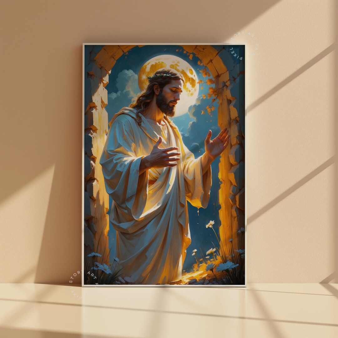 He is Risen Printable, Easter Christian Wall Art, Jesus Resurrection ...