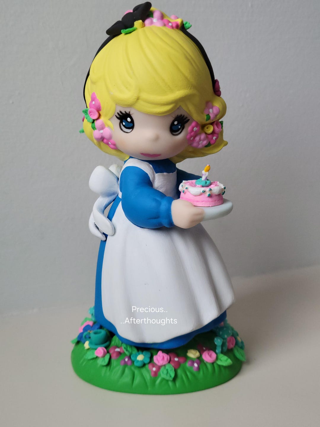 Alice in Wonderland Inspired Altered Precious Moments Figurine. Hand ...