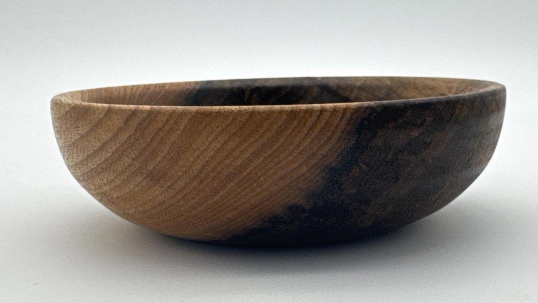 African Black Limba Wood Bowl (6"w X 1.5"h)- Hand Turned on Lathe by ...