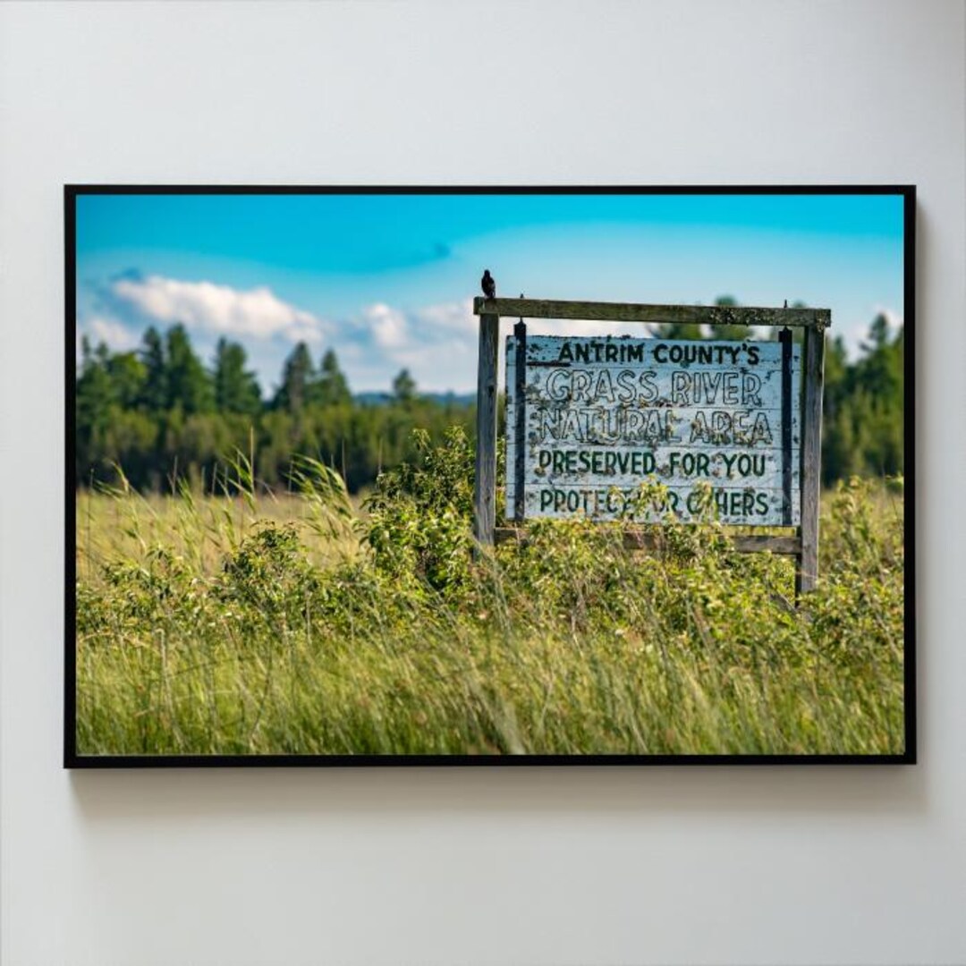 Grassland Landscape Poster - Bellaire, Michigan, Grass River, Wall Art ...