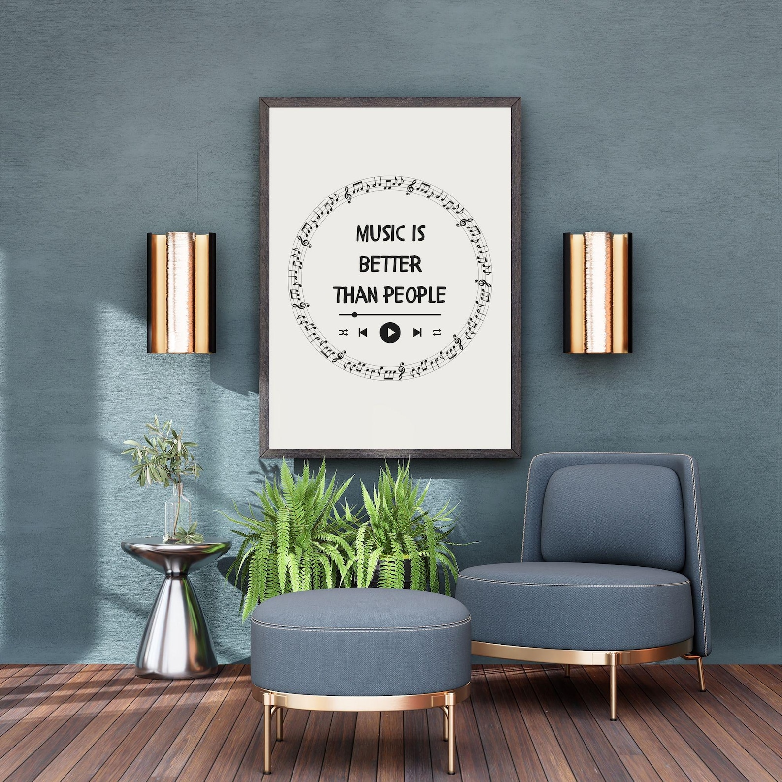 Minimalist Music Lover's Wall Decor - Empowering Wall Art - Digital ...