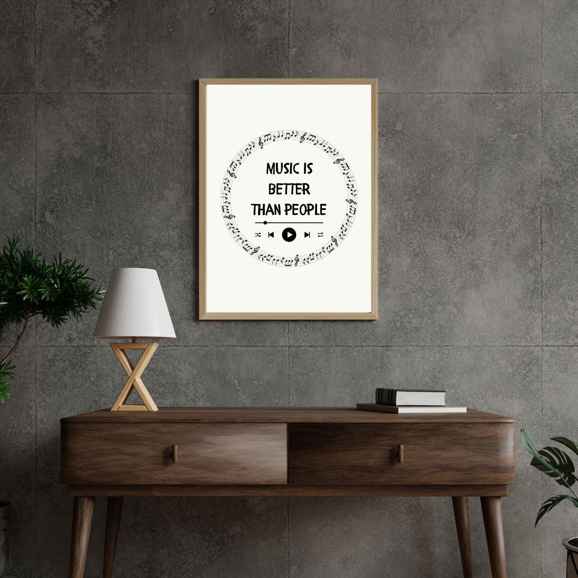 Minimalist Music Lover's Wall Decor - Empowering Wall Art - Digital ...