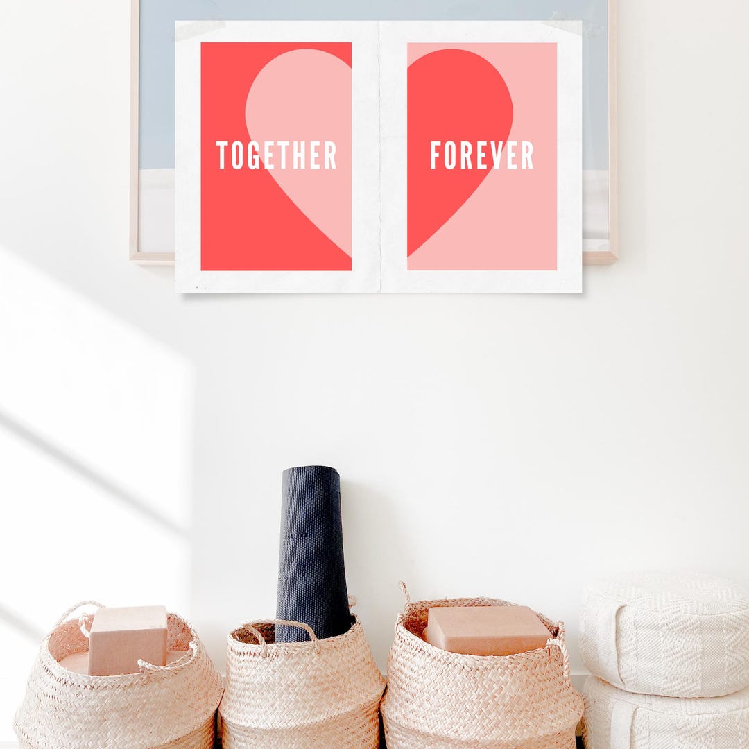 Love Unites Us Couple's Digital Print for a Heartfelt Home together ...