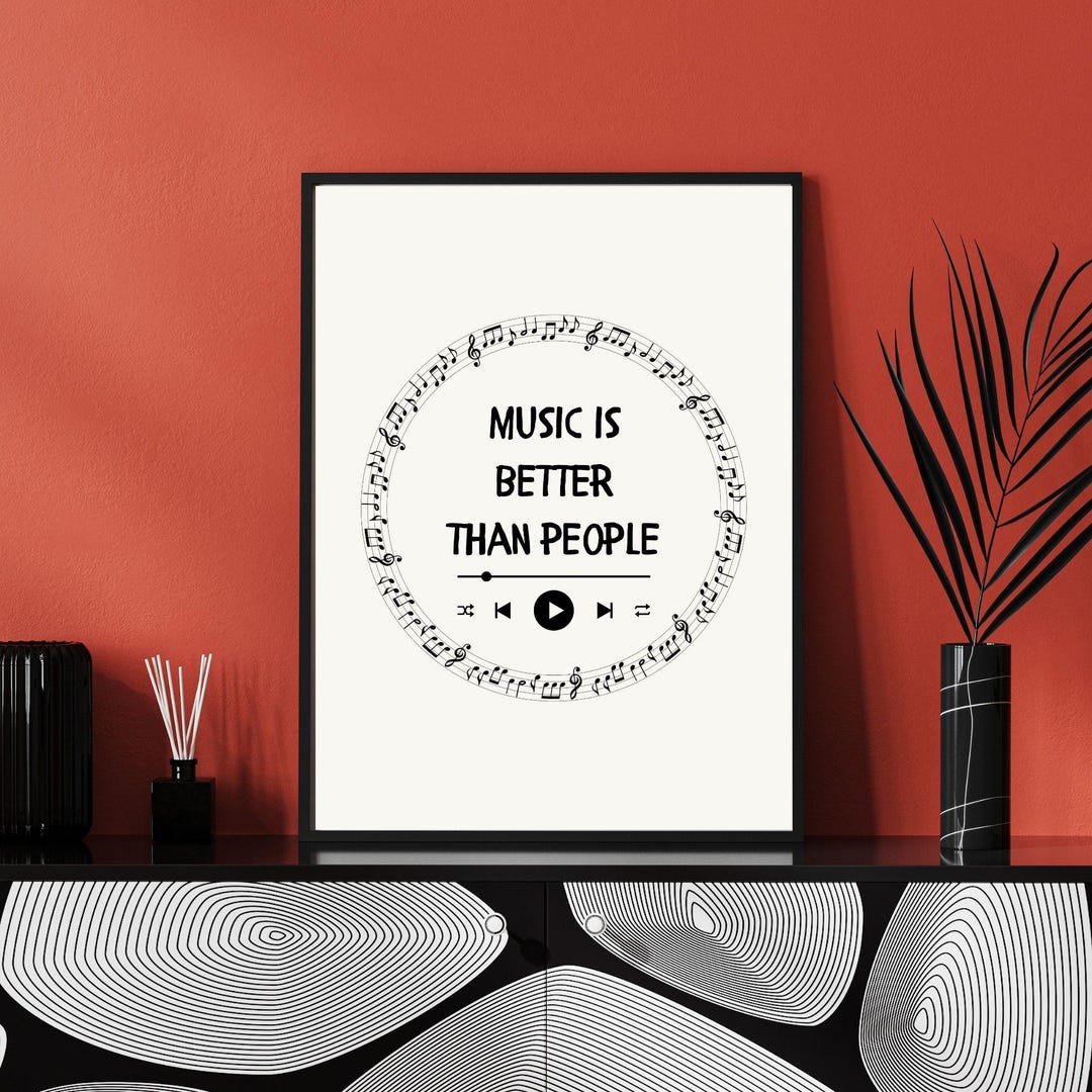Minimalist Music Lover's Wall Decor - Empowering Wall Art - Digital ...