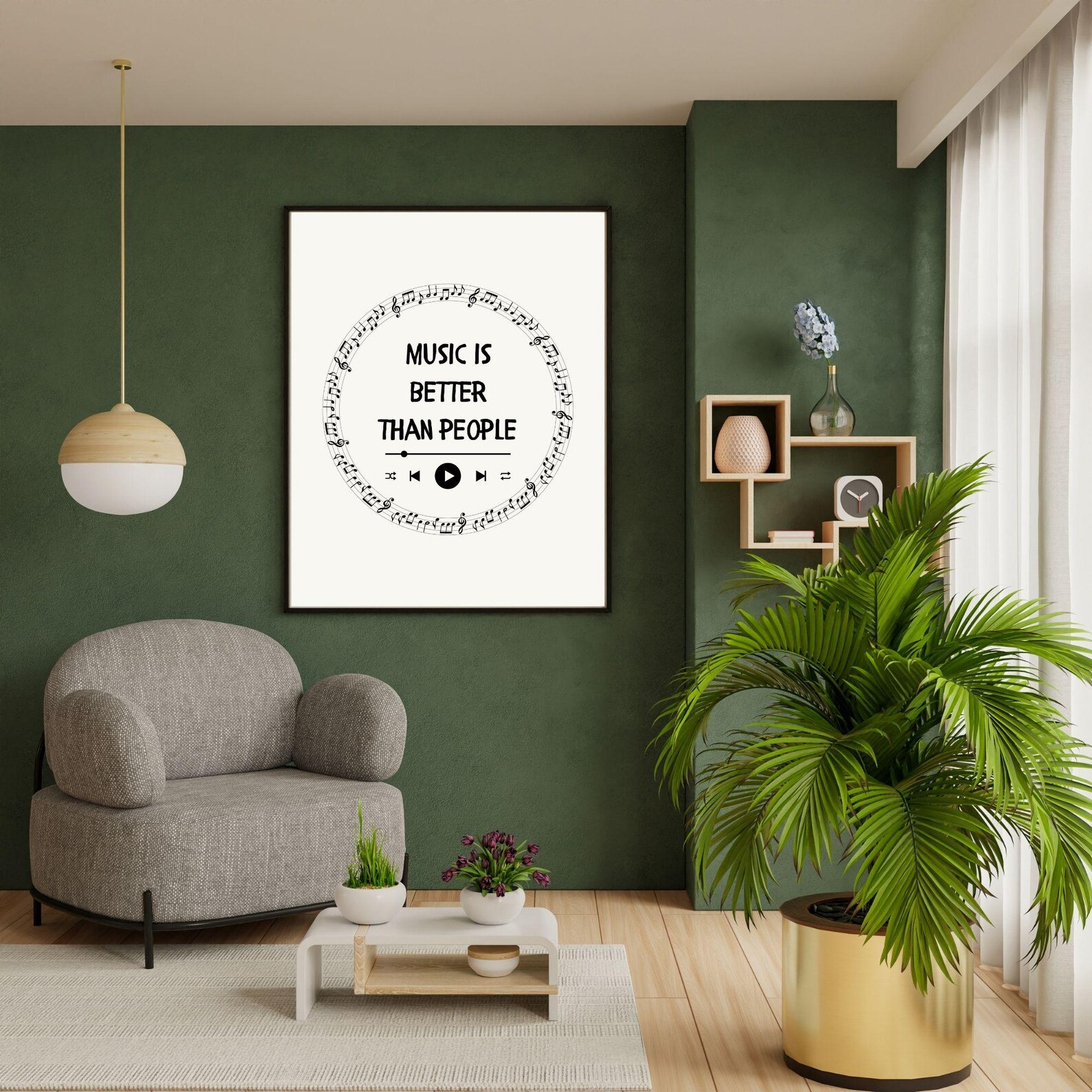 Minimalist Music Lover's Wall Decor - Empowering Wall Art - Digital ...