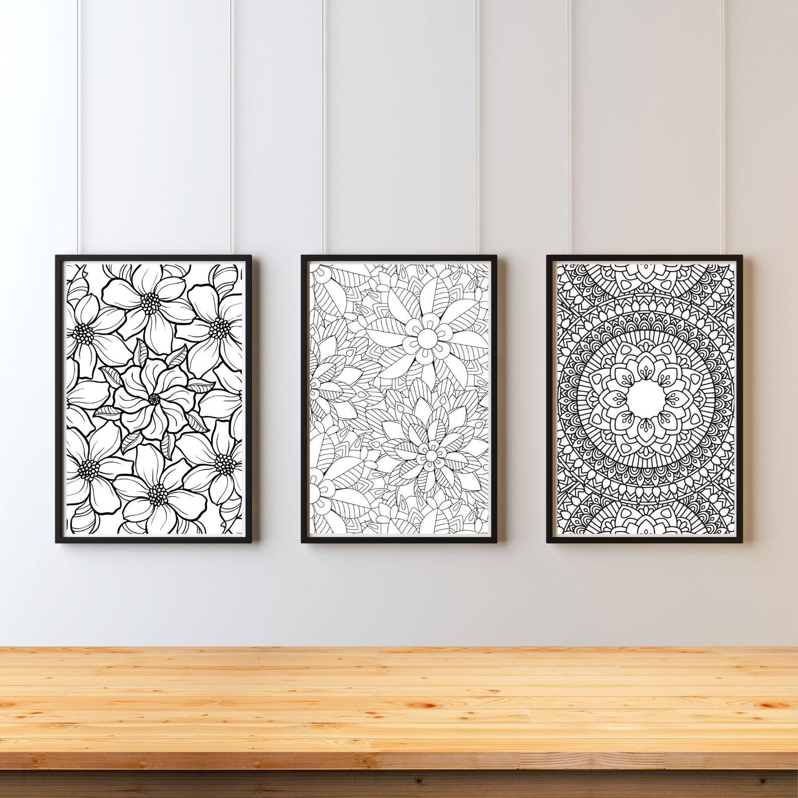 Color-your-own Mandala Wall Art - DIY Home Decor for Adults - Stress ...