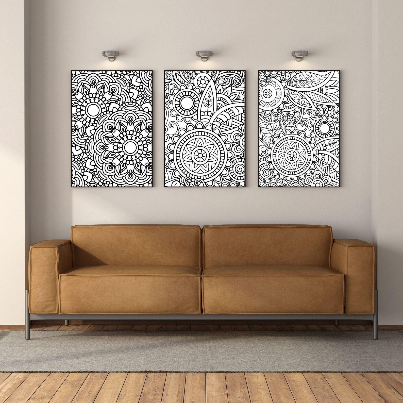 Color-your-own Mandala Wall Art - DIY Home Decor for Adults - Stress ...