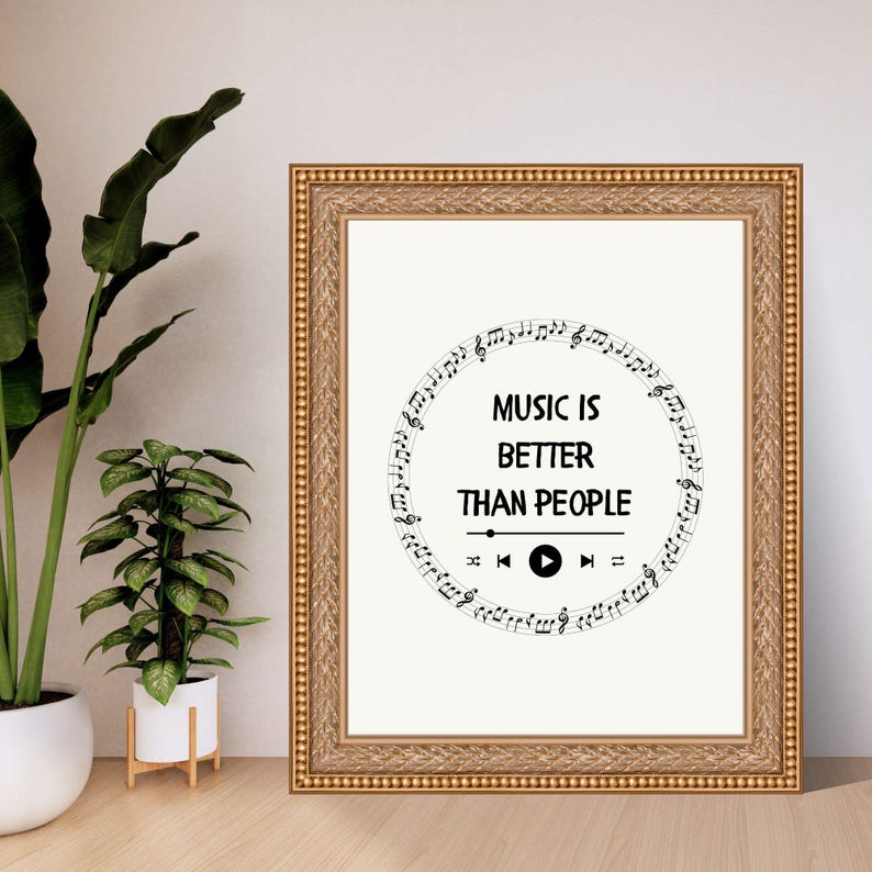 Minimalist Music Lover's Wall Decor - Empowering Wall Art - Digital ...