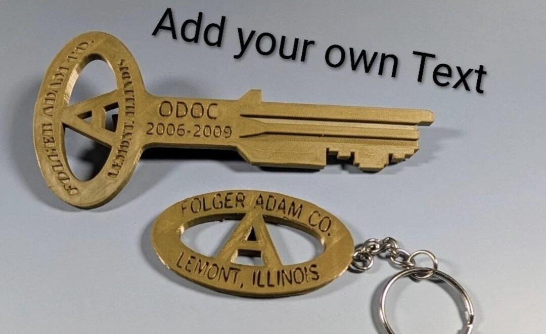 Vintage Folger Adams Replica Key | 3D Printed Collectible Key ...