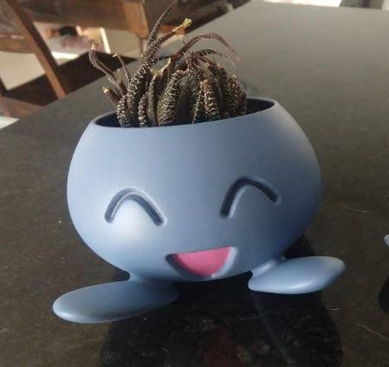 Oddish Pokémon Planter | 3D Printed Flower Pot | Customizable Colors ...