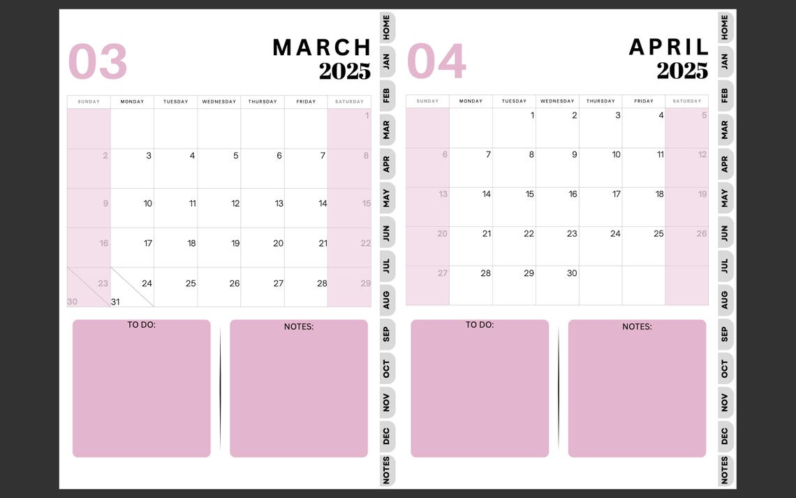 2025 YEARLY DIGITAL PLANNER (pdf) - Etsy