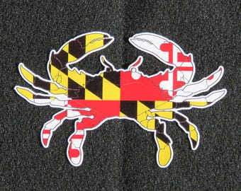 Maryland Crab Outa Flags - Decal or Magnet PLUS FREE Mini-magnet - Etsy