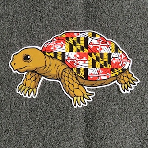 Maryland Flag Tortoise Vinyl Decal - Etsy