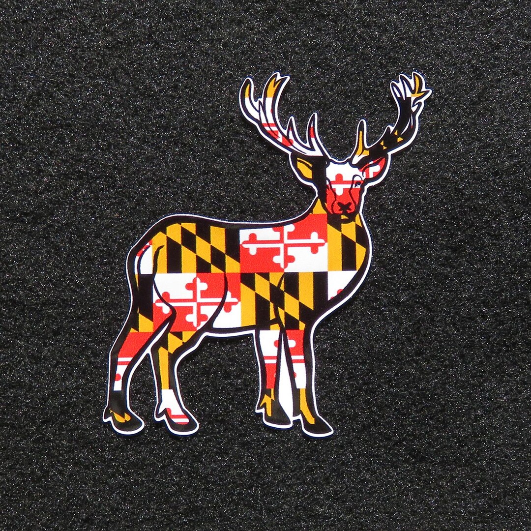 Maryland Flag Deer Vinyl Decal - Etsy