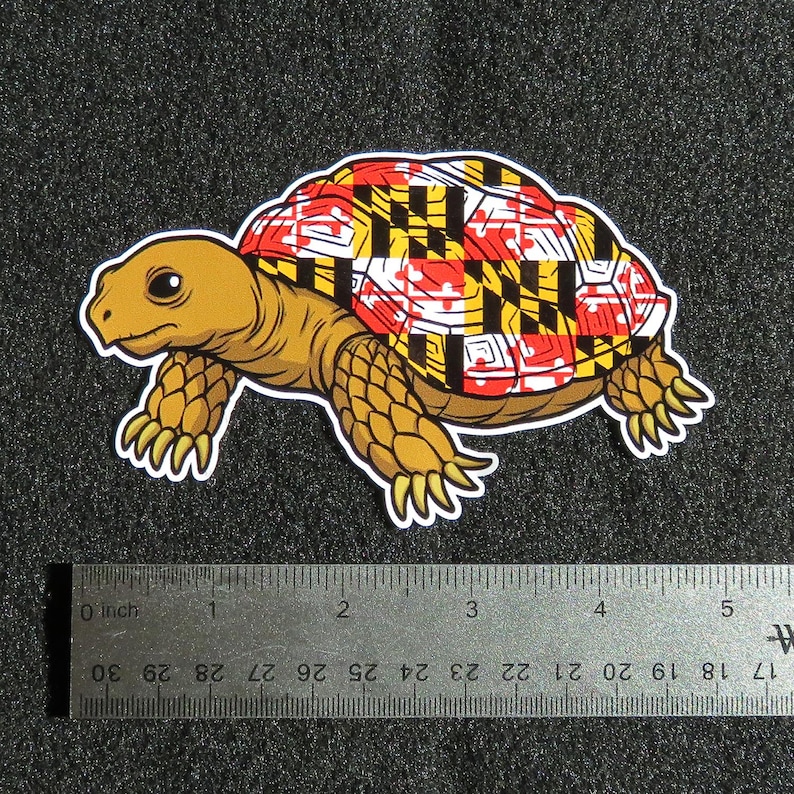 Maryland Flag Tortoise Vinyl Decal - Etsy