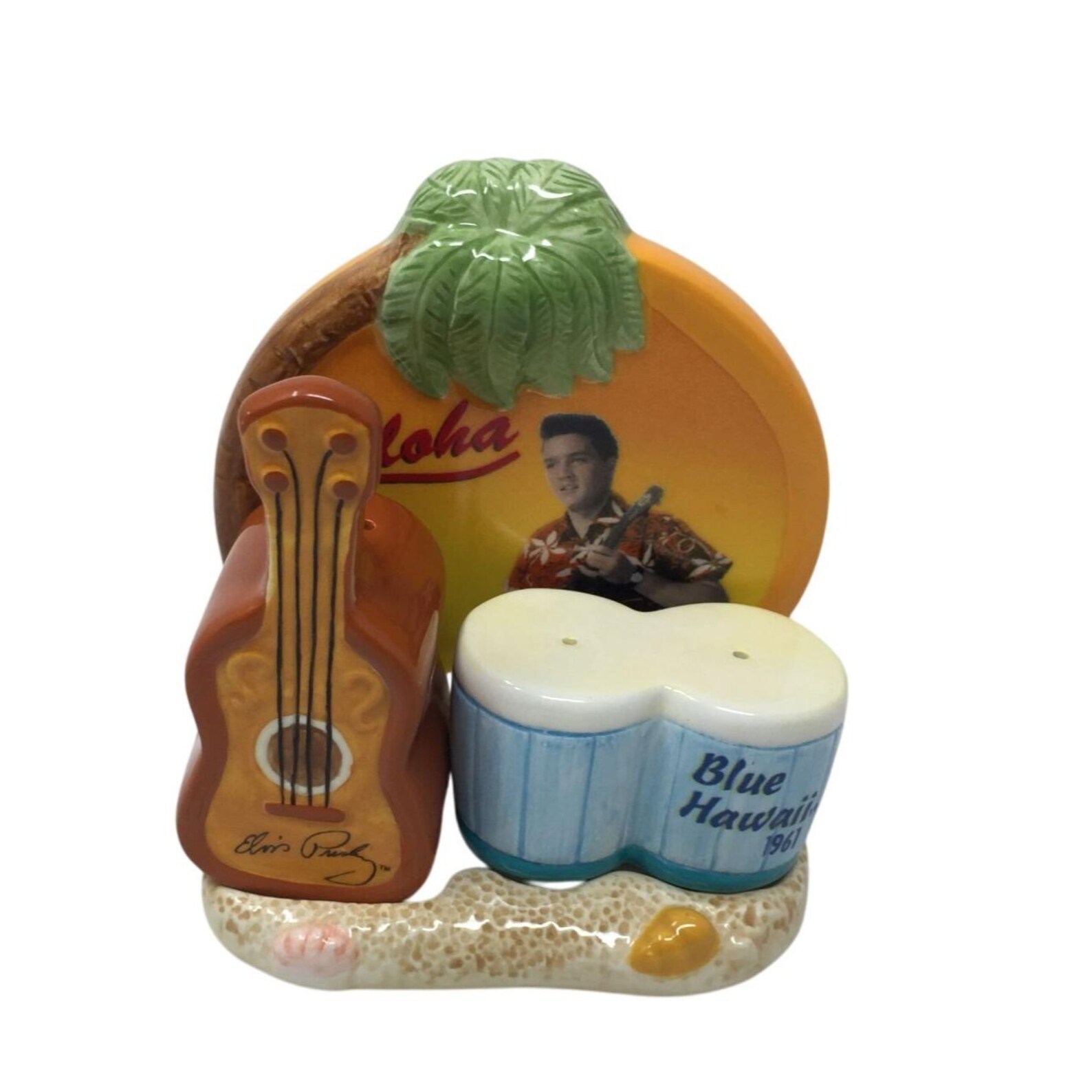 Elvis Presley Blue Hawaii Salt and Pepper Shakers With Holder - Etsy