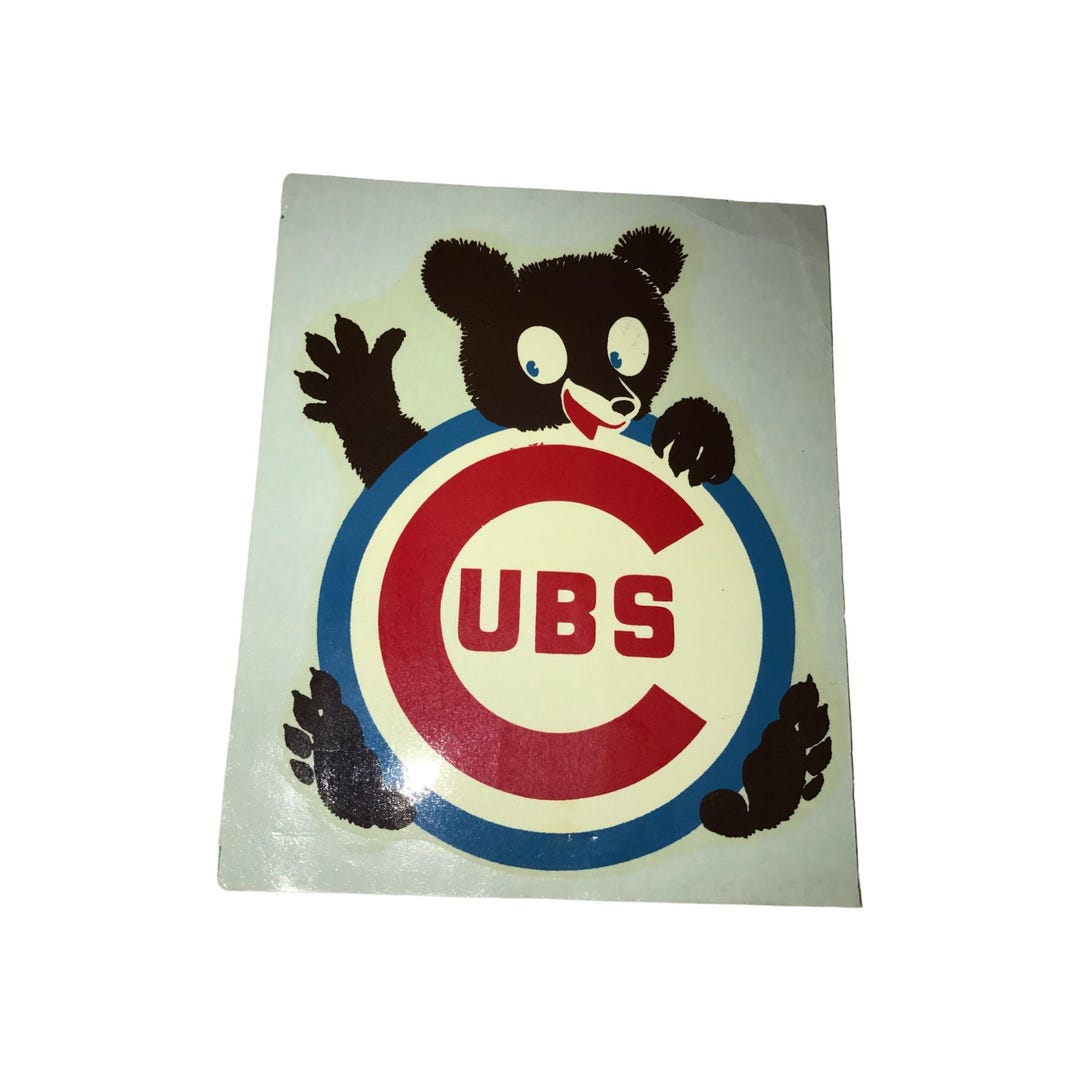 Vintage MLB Chicago Cubs Decal Baseball Sticker - Etsy