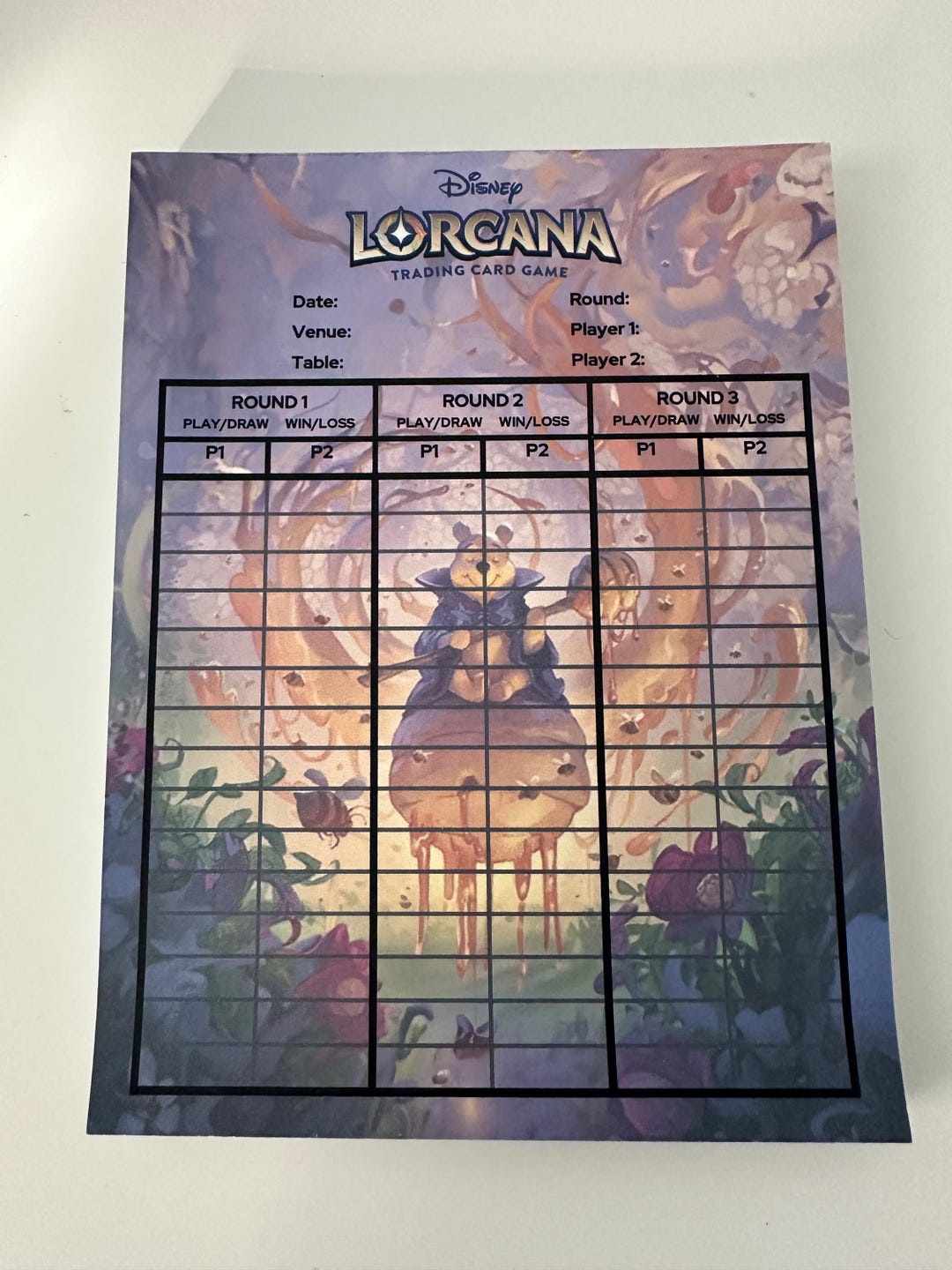 Winnie the Pooh Lorcana Lore (score) Notepad - Etsy