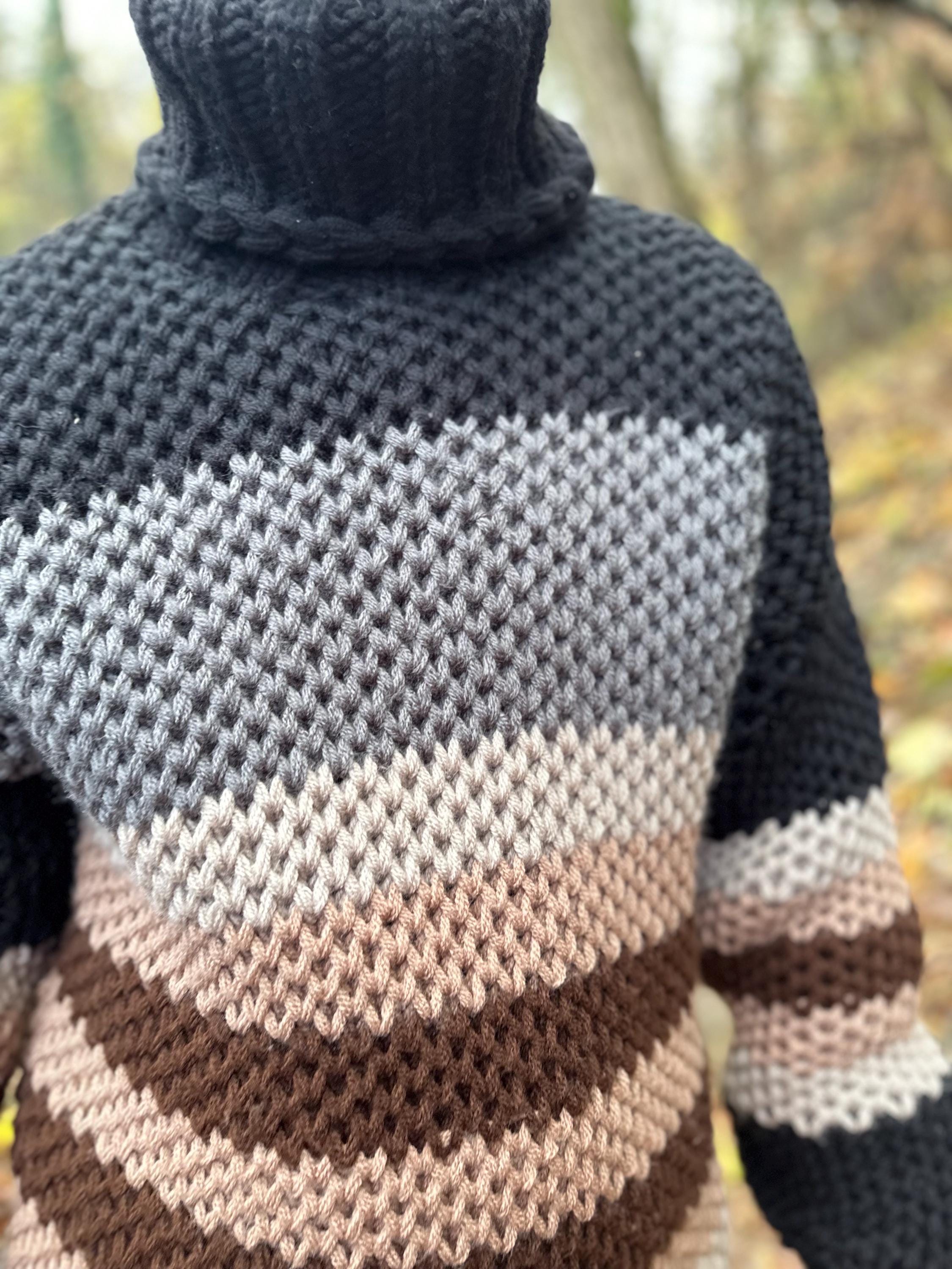 Multicolored Hand Knitted Sweater Made of High Quality Fabric, Very ...