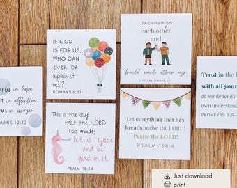 Kids Scripture Cards Printable Bible Verse Cards Affirmation Cards for ...