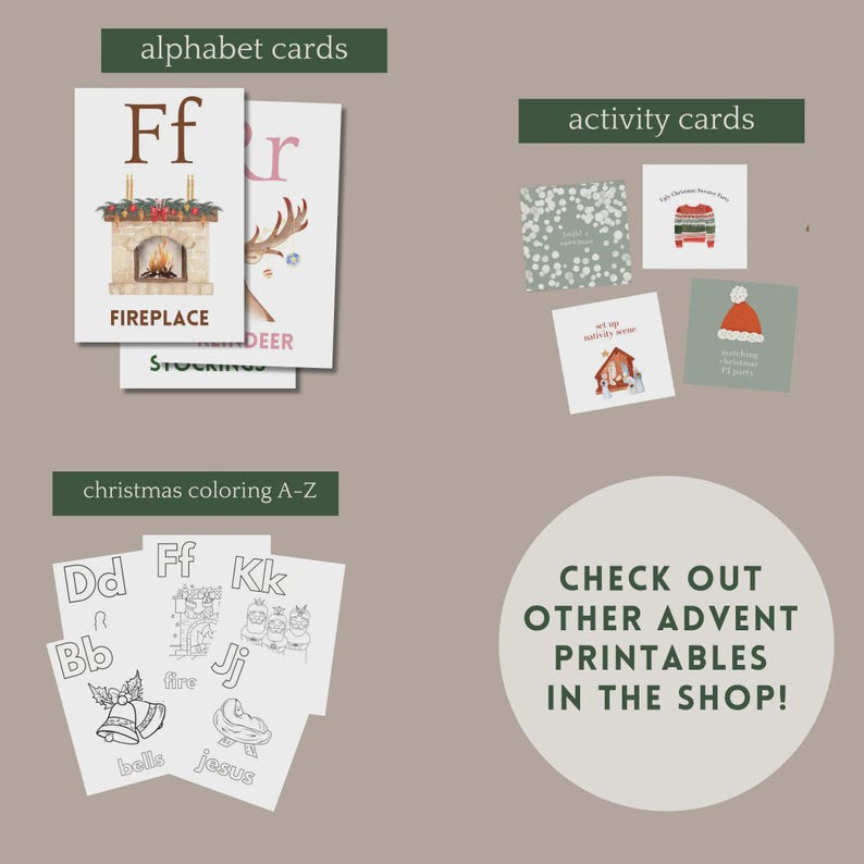 Christian Kids Advent Activity Pack Christmas Scripture Cards Advent ...