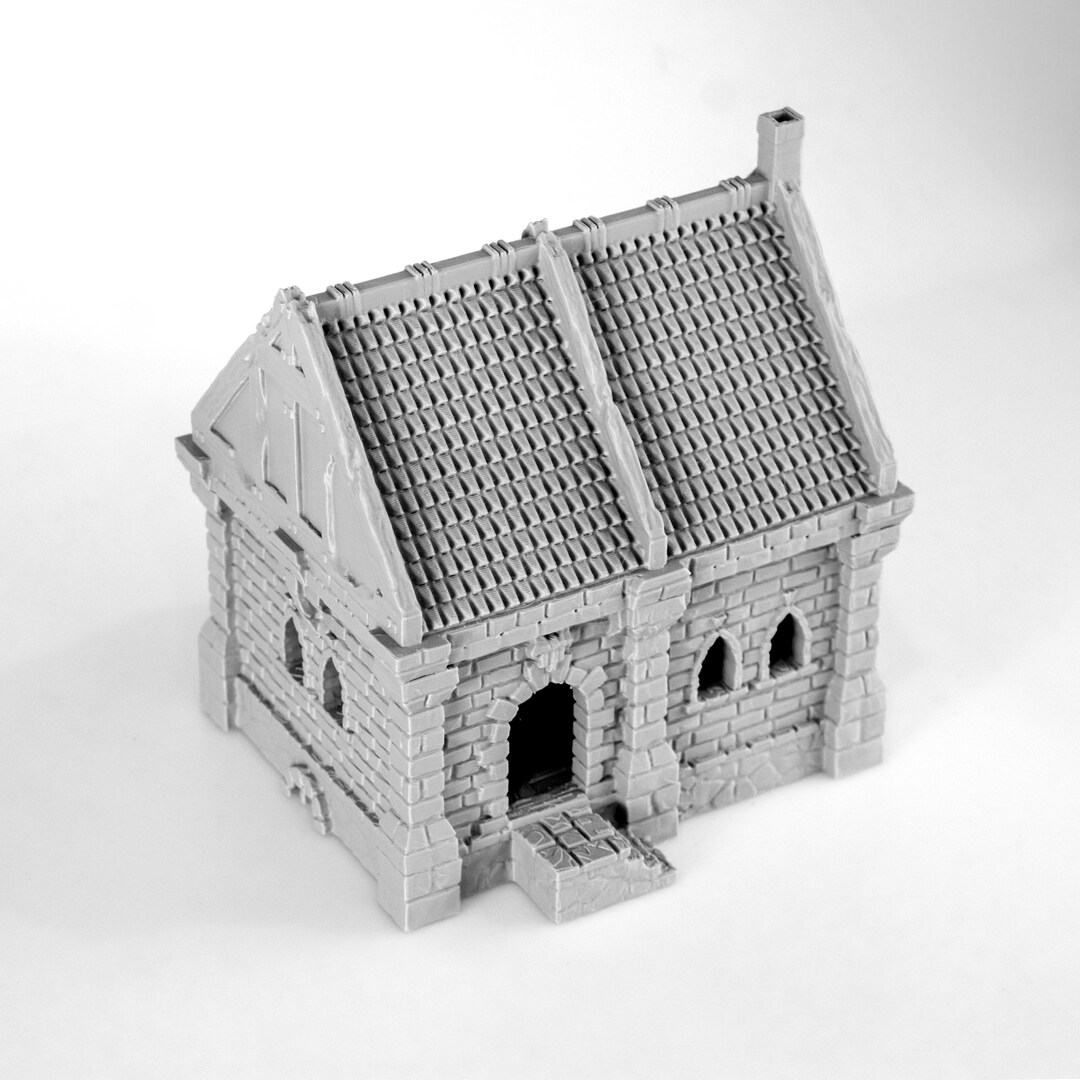 Cottage | 3D Printed Dnd Terrain | RPG Stone House With Removable Roof ...