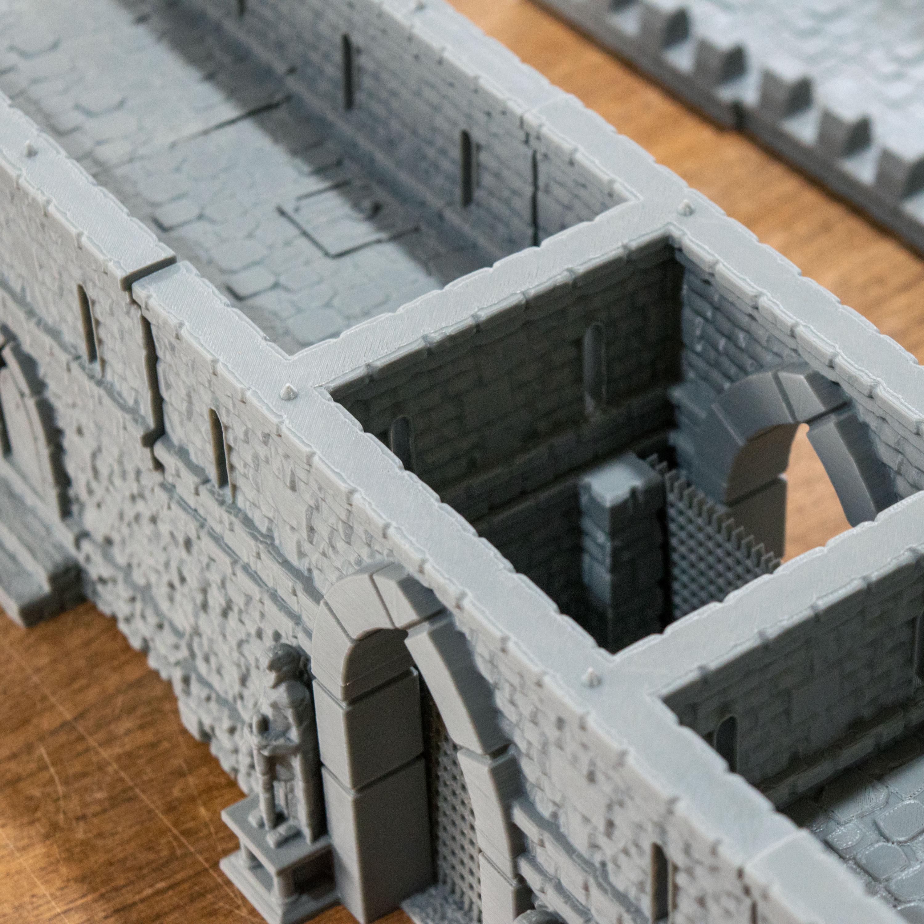 City Wall Base Pack | 3D Printed Dnd Terrain | Modular Medieval Fantasy ...