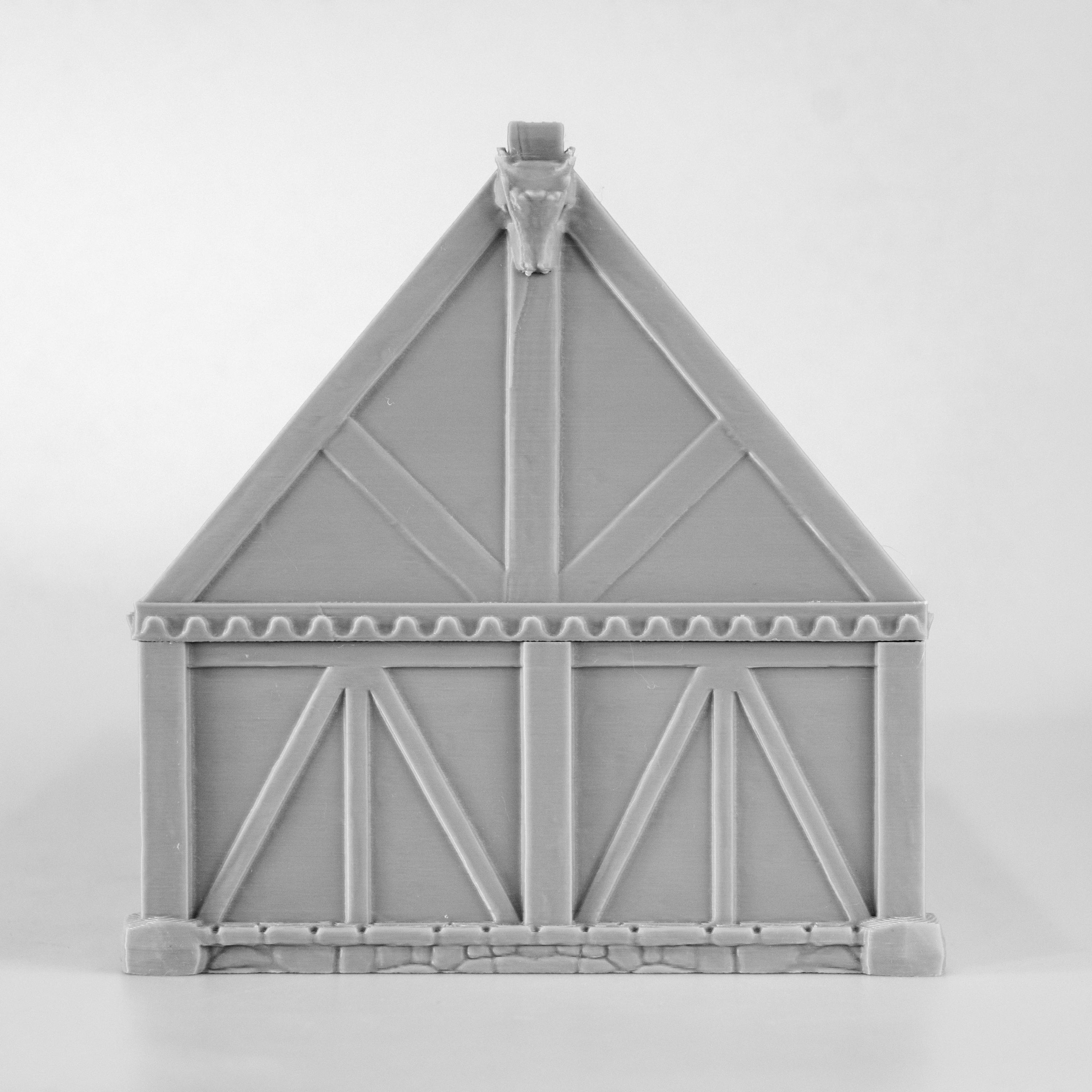 Stable | 3D Printed Dnd Terrain | 8" RPG Horse Stable With Removable ...