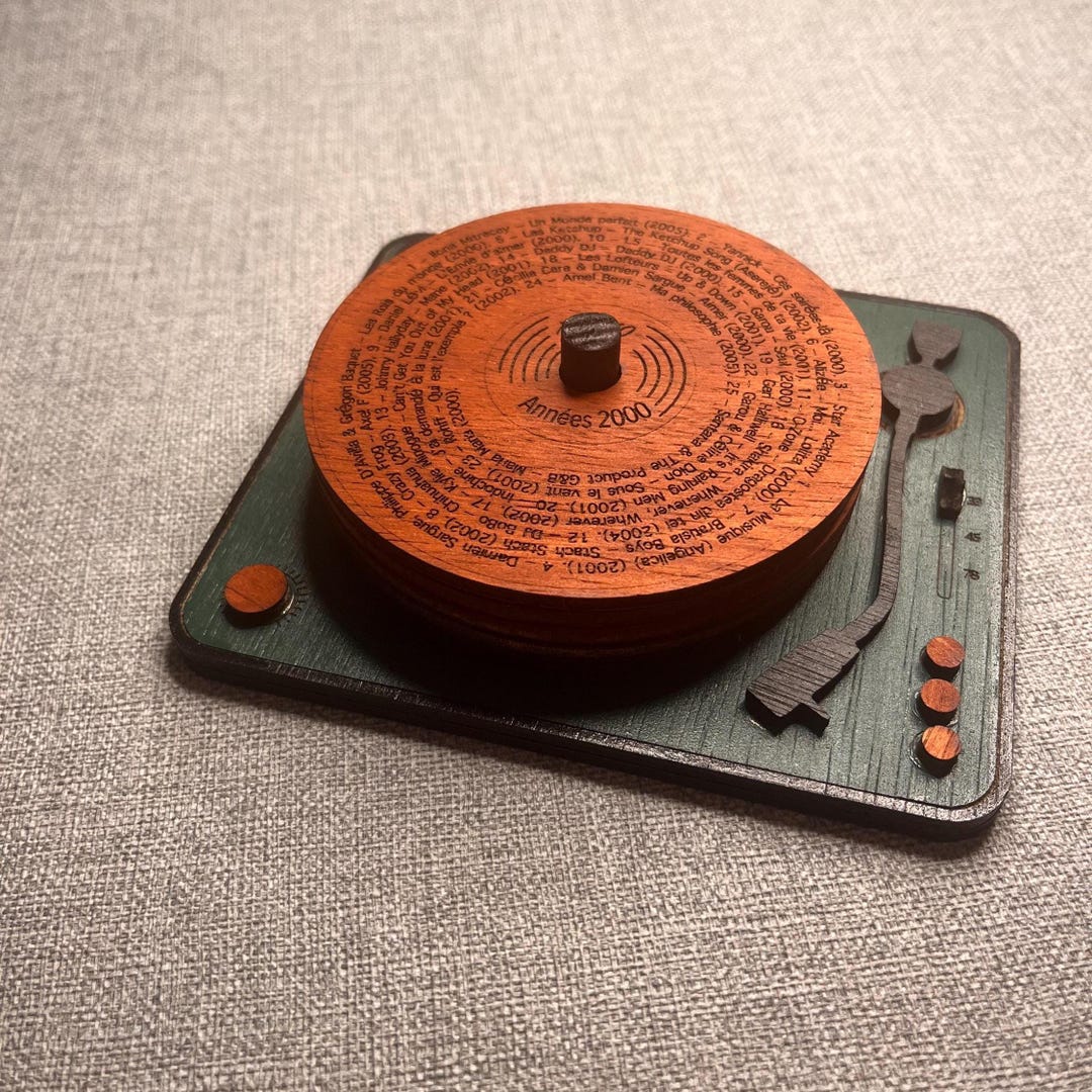Mini Wooden Record Player – Top 50 France 2000s | Original Nostalgia ...