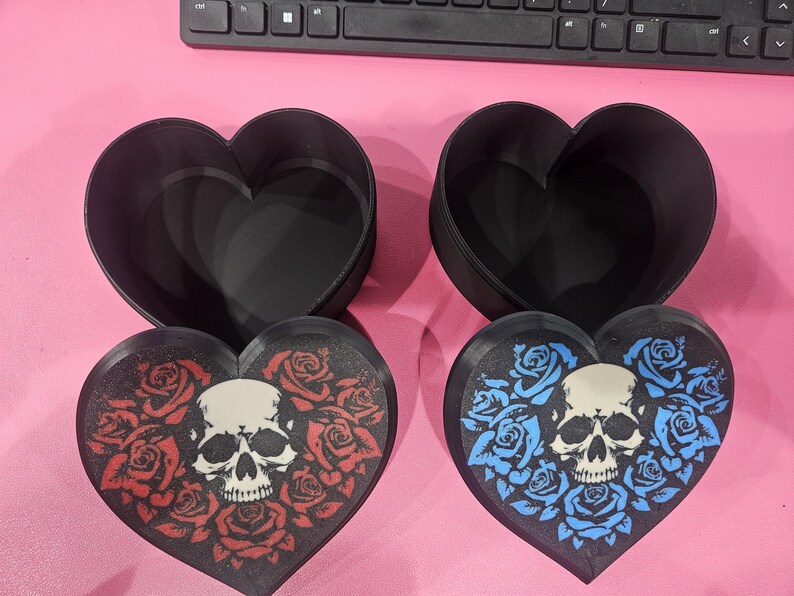 Skull Heart Box - Etsy