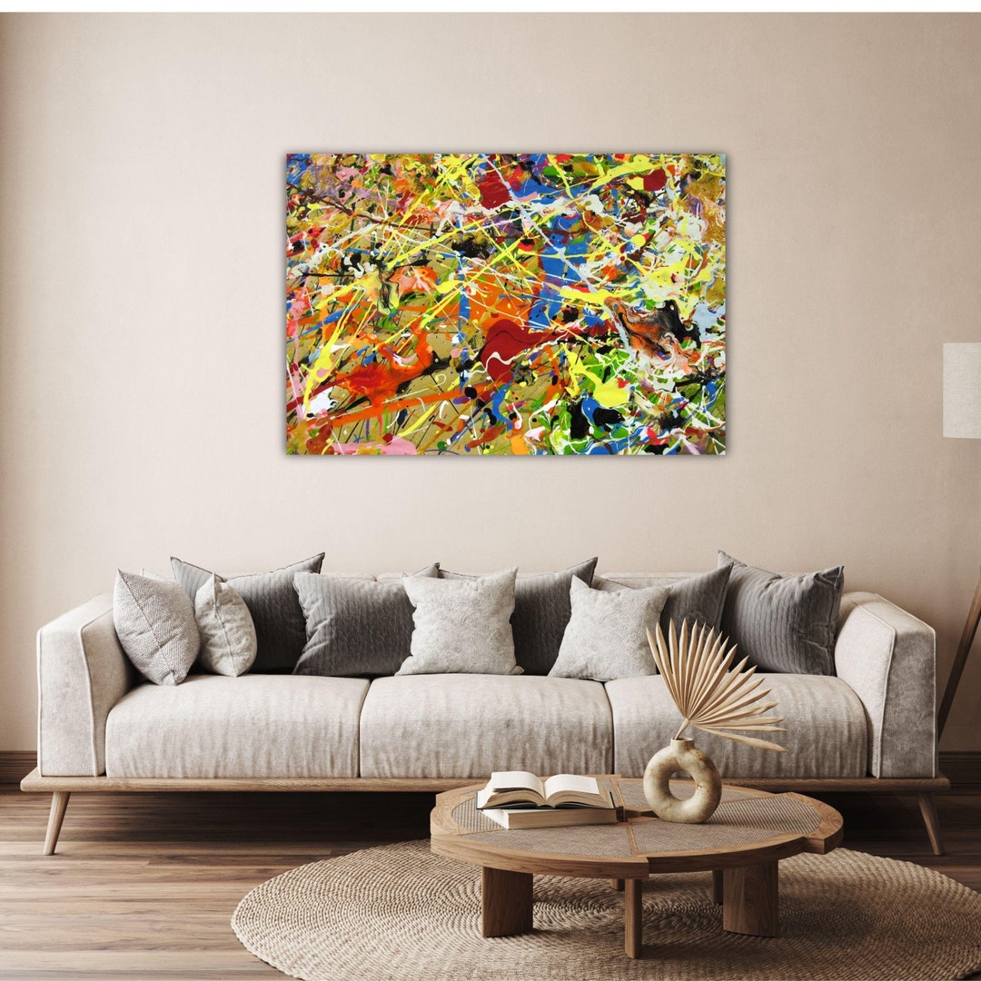 Jackson Pollock Number 16 Painting Pollock Canvas Pollock Wall Art ...