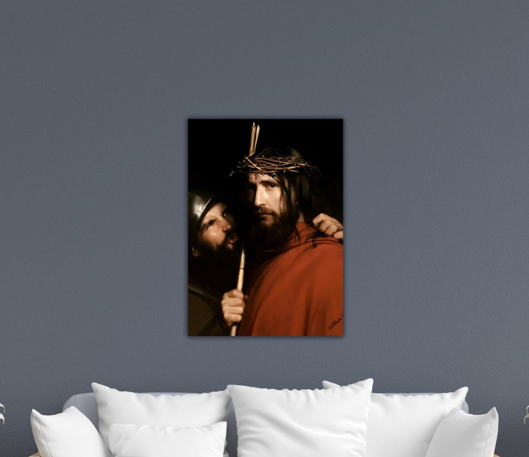 Carl Bloch Christ With Mocking Soldier 1874 Canvas Bloch Wall Art Carl ...