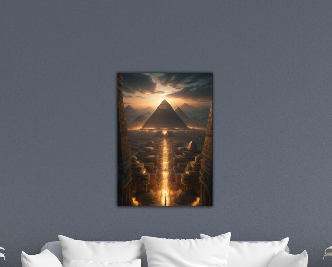 Egyptian Pyramids Landscape Poster Pyramids Canvas Egyptian Pyramids ...