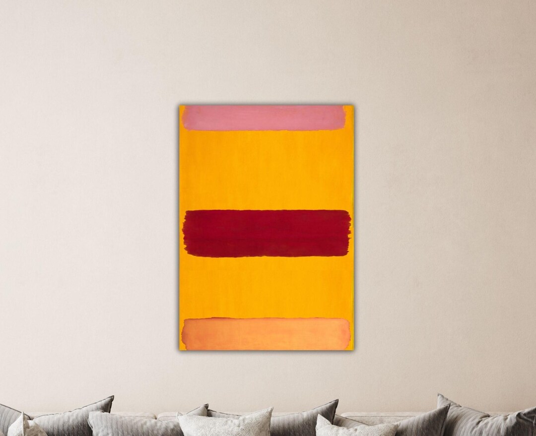 Mark Rothko Yellow Red Pink Poster Rothko Museum Exhibition Mark Rothko ...