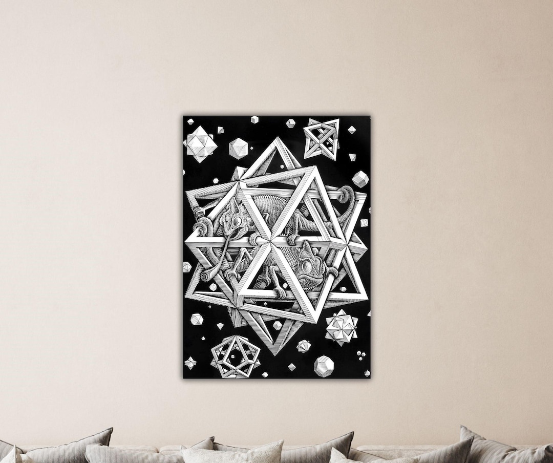 M C Escher Stars Canvas Maurits Cornelis Escher Poster Gift of Home ...