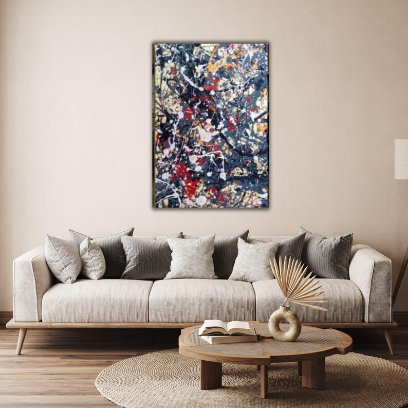 Jackson Pollock Stone Roses Poster Pollock Wall Art Jackson Pollock ...