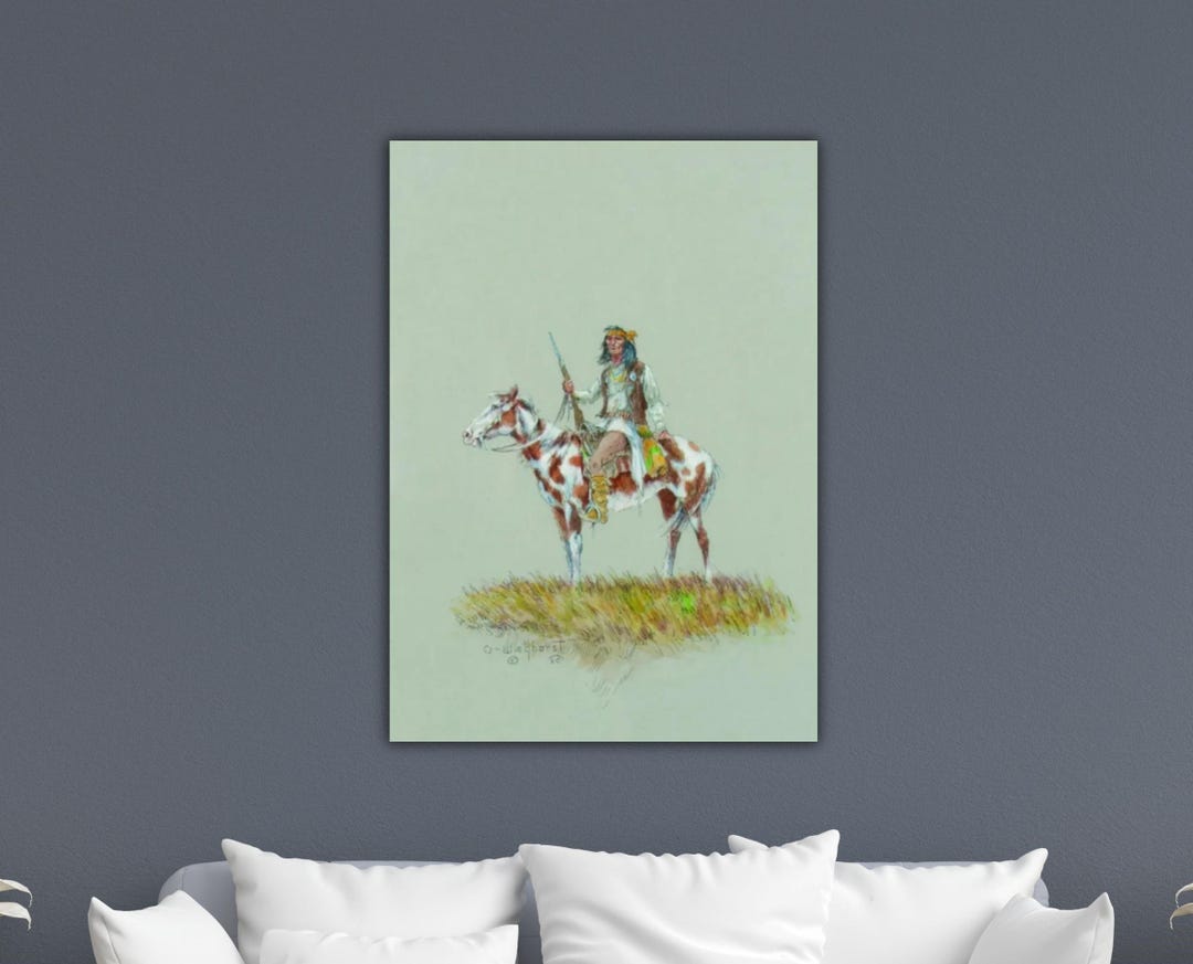 Olaf Wieghorst the Lookout Poster Wieghorst Printing Wieghorst Canvas ...