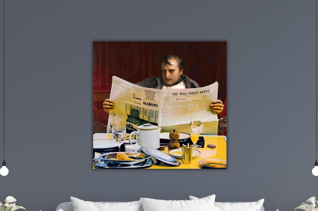Napoleon Bonaparte Breakfast Poster Modern Decor Canvas Napoleon Wall ...