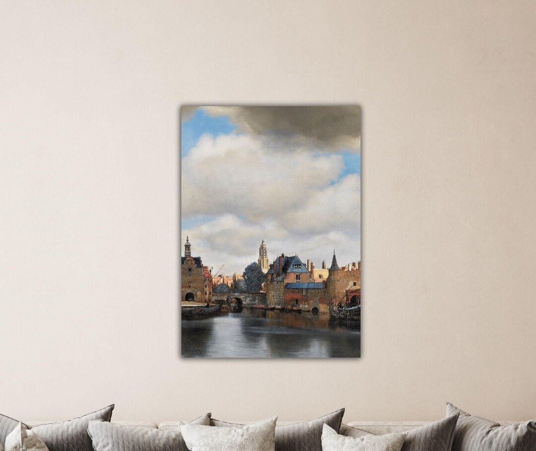 Johannes Vermeer Delft View Canvas Vermeer Poster Gift of Home Wall ...