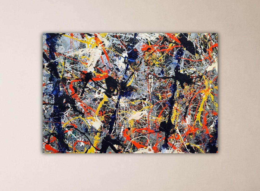 Jackson Pollock Blue Poles Poster Jackson Pollock Paint Museum Decor ...