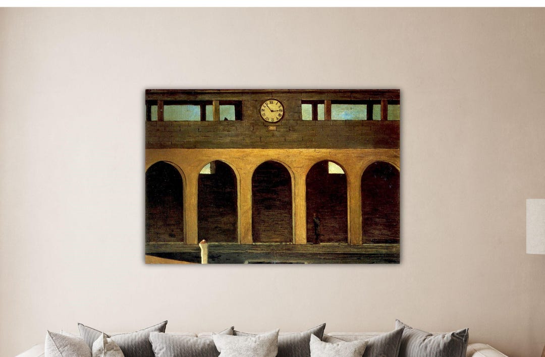 Giorgio De-chirico - the Enigma of the Hour Canvas Chirico Poster ...