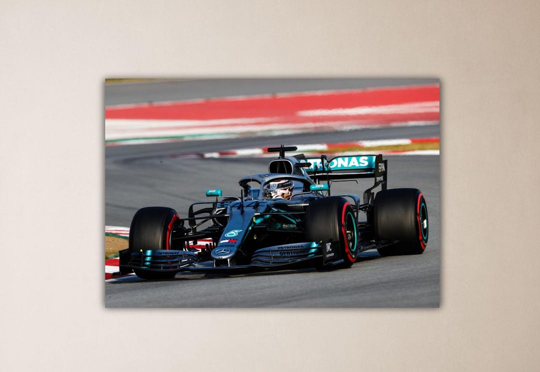 Lewis Hamilton Wall Decor Lewis Hamilton Mercedes Poster Art F1 Canvas ...