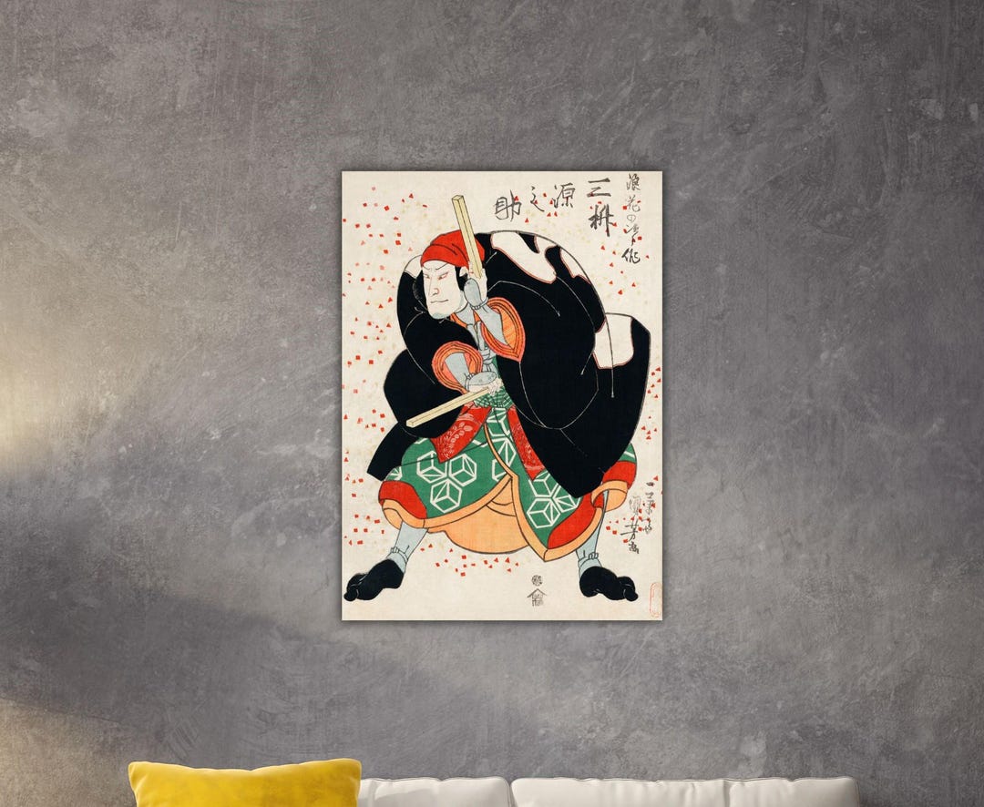 Utagawa Kuniyoshi Mimasu Gennosuke No Namiwa No Jirosaku 1806 Wall Art ...