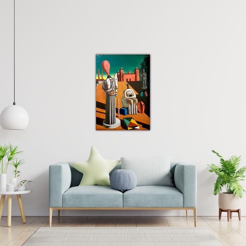 Giorgio De Chirico's the Disquieting Muses S Canvas De Chirico's Poster ...