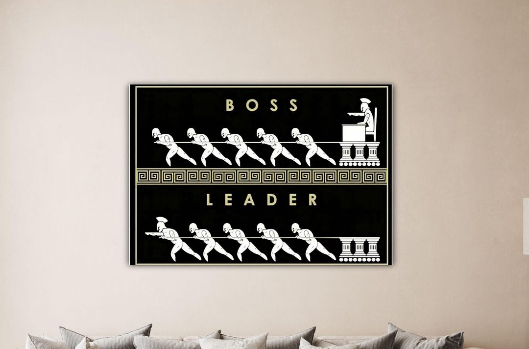 Leader and Boss Wall Art Office Decor Print Entrepreneur Leadership ...