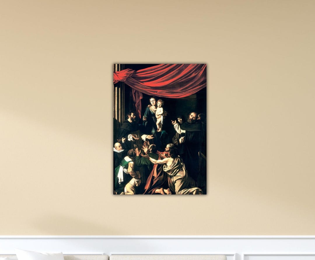 Caravaggio - Madonna of the Rosary Poster Caravaggio Wall Art ...